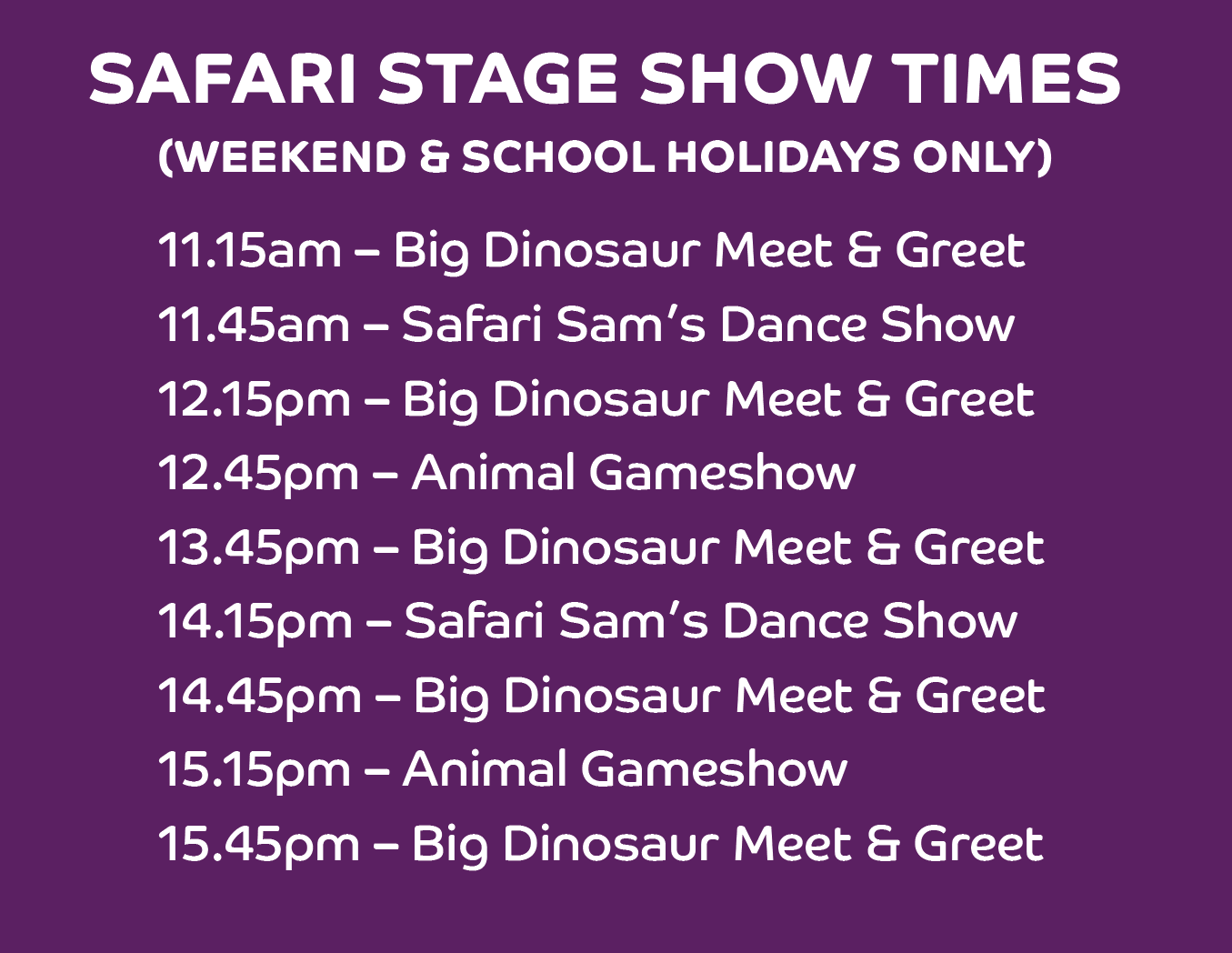 Safari Stage | Hertfordshire Zoo